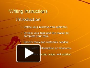PPT – Writing Instructions PowerPoint presentation | free to view - id ...