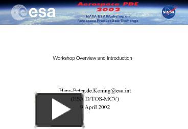 Workshop Overview and Introduction presentation | free to view