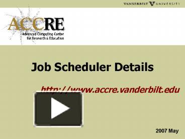 PPT – Job Scheduler Details PowerPoint presentation | free to view - id ...