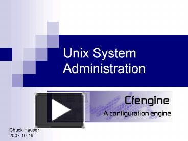 PPT – Unix System Administration PowerPoint presentation | free to view ...