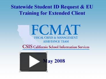 PPT – Statewide Student ID Request PowerPoint presentation | free to ...