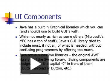 UI Components presentation | free to download