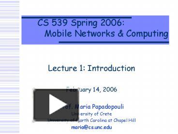 PPT – Lecture 1: Introduction PowerPoint presentation | free to view ...