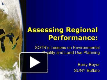 PPT – Assessing Regional Performance: PowerPoint presentation | free to ...