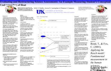 PPT – Evaluating and Restructuring Science Assessments: An Example ...