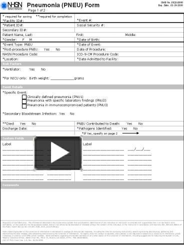 PPT – Pneumonia PNEU Form PowerPoint presentation | free to view - id ...
