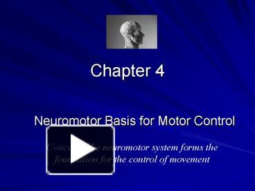 Neuromotor Basis for Motor Control presentation | free to view
