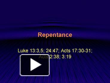 Repentance presentation | free to view