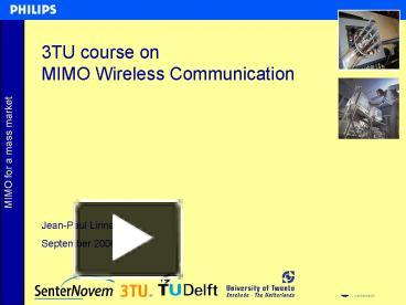 PPT – 3TU course on MIMO Wireless Communication PowerPoint presentation ...