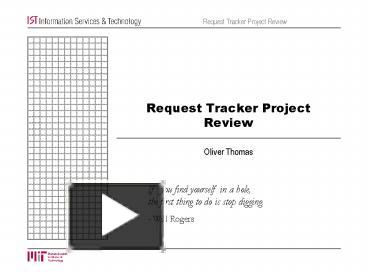 Request Tracker Project Review presentation | free to download