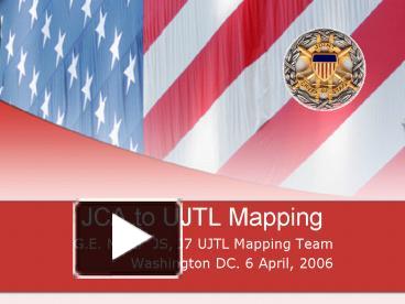 JCA to UJTL Mapping presentation | free to view