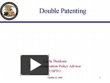 Double Patenting presentation | free to view