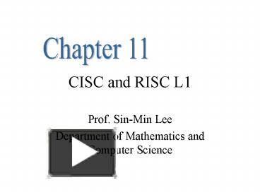 PPT – CISC and RISC L1 PowerPoint presentation | free to view - id ...