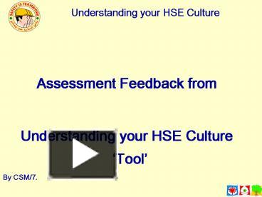 Understanding your HSE Culture presentation | free to view