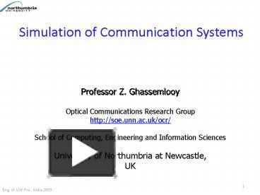 Simulation of Communication Systems presentation | free to view