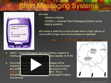 Short Messaging Systems presentation | free to view