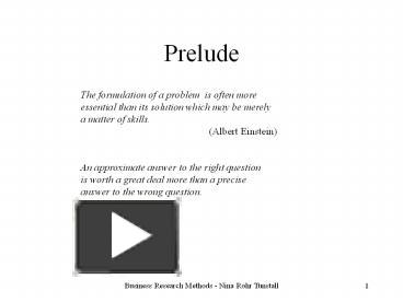 Prelude presentation | free to view