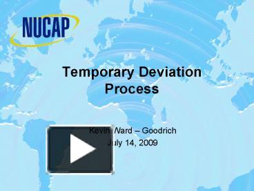 PPT – Temporary Deviation Process PowerPoint presentation | free to ...