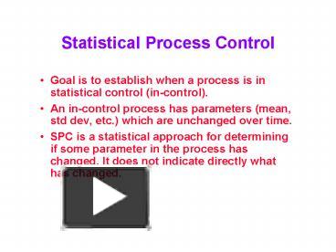 PPT – Statistical Process Control PowerPoint presentation | free to ...