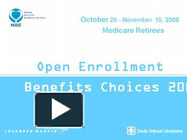 Open Enrollment presentation | free to view