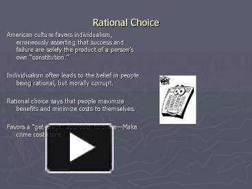 Rational Choice presentation | free to view