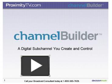 A Digital Subchannel You Create and Control presentation | free to view