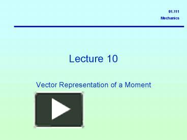 Vector Representation of a Moment presentation | free to view