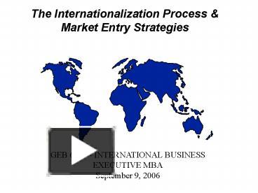 The Internationalization Process presentation | free to view