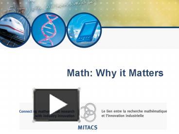 Math: Why it Matters presentation | free to view