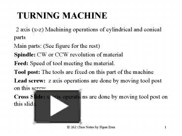TURNING MACHINE presentation | free to view