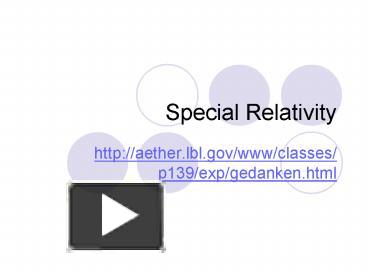 Special Relativity presentation | free to view