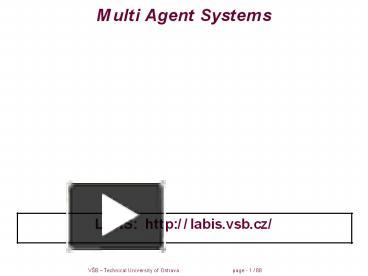 Multi Agent Systems presentation | free to download