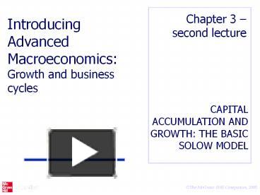 PPT – CAPITAL ACCUMULATION AND GROWTH: THE BASIC SOLOW MODEL PowerPoint ...