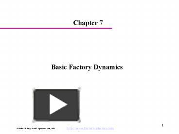 Basic Factory Dynamics presentation | free to view