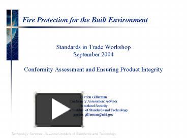 Fire Protection for the Built Environment presentation | free to view