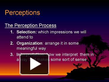 Perceptions presentation | free to view