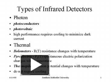 PPT – Types of Infrared Detectors PowerPoint presentation | free to ...