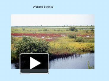 Wetland Science presentation | free to view