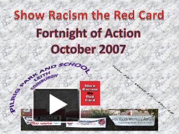 Show Racism the Red Card presentation | free to view