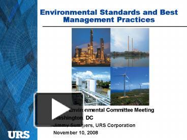 Environmental Standards and Best Management Practices presentation ...
