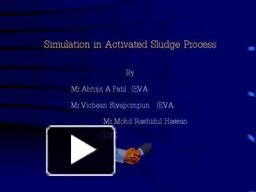 PPT – Simulation in Activated Sludge Process PowerPoint presentation ...