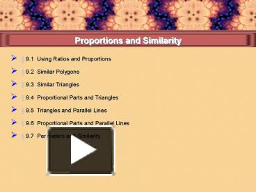 Proportions and Similarity presentation | free to view