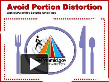 PPT – Avoid Portion Distortion PowerPoint presentation | free to view ...