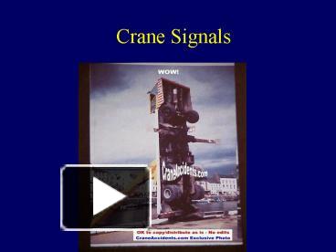 Crane Signals presentation | free to view