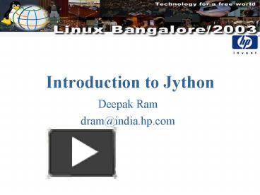 Introduction to Jython presentation | free to view