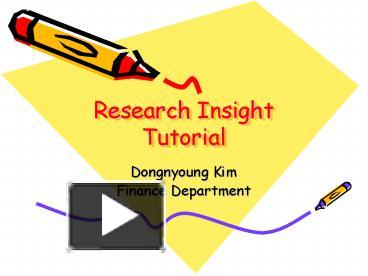 PPT – Research Insight Tutorial PowerPoint presentation | free to view ...