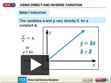 USING DIRECT AND INVERSE VARIATION presentation | free to view
