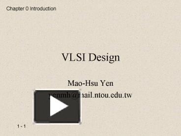 VLSI Design presentation | free to view