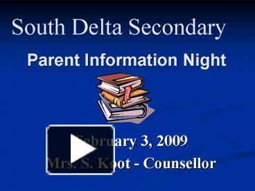 Parent Information Night presentation | free to view