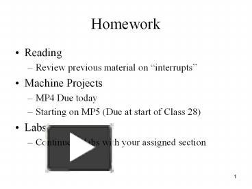 PPT – Homework PowerPoint presentation | free to download - id: df5f-NTYxN
